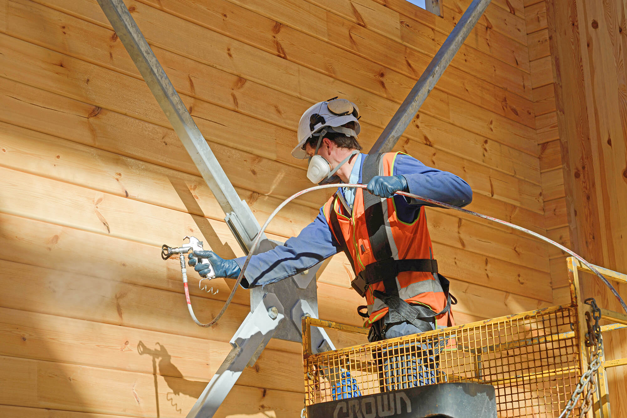 On-site fire protection of wood